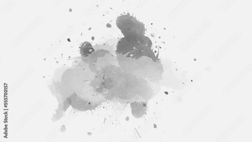 Vidéo Stock splash isolated on white. fluid ink splash transition. ink ...