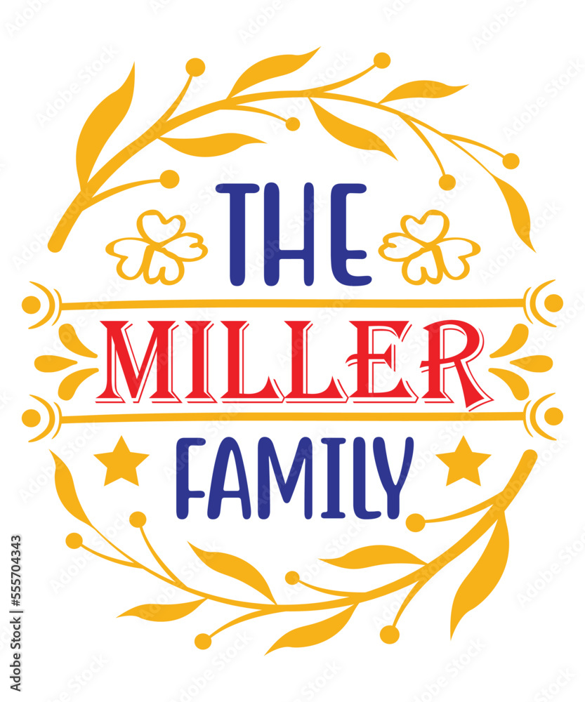 The miller family SVG, Monogram Svg Bundle, Split Monogram Letters Svg ...
