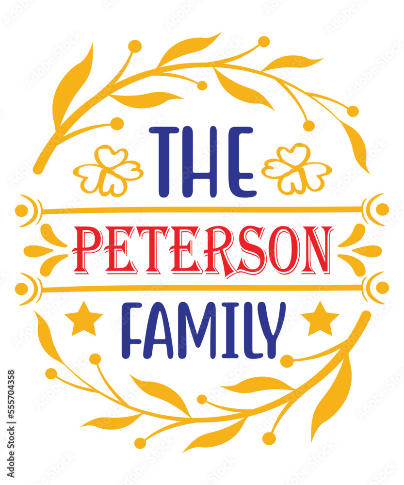 The Peterson Family SVG, Monogram Svg Bundle, Split Monogram Letters ...