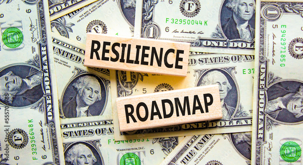 Resilience roadmap symbol. Concept word Resilience roadmap typed on wooden blocks. Beautiful ...