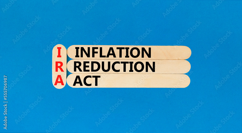 IRA inflation reduction act symbol. Concept words IRA inflation ...
