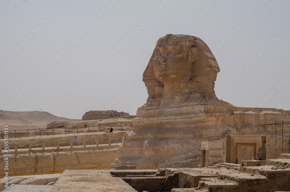 The Great Sphinx is a statue of a mythical creature with the body of a ...