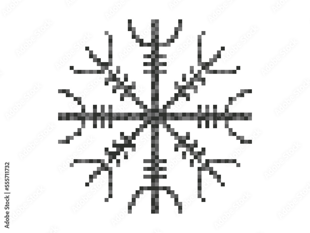 Helm of Awe or Helm of Terror in pixel style. Pixelated Helm of Awe on ...