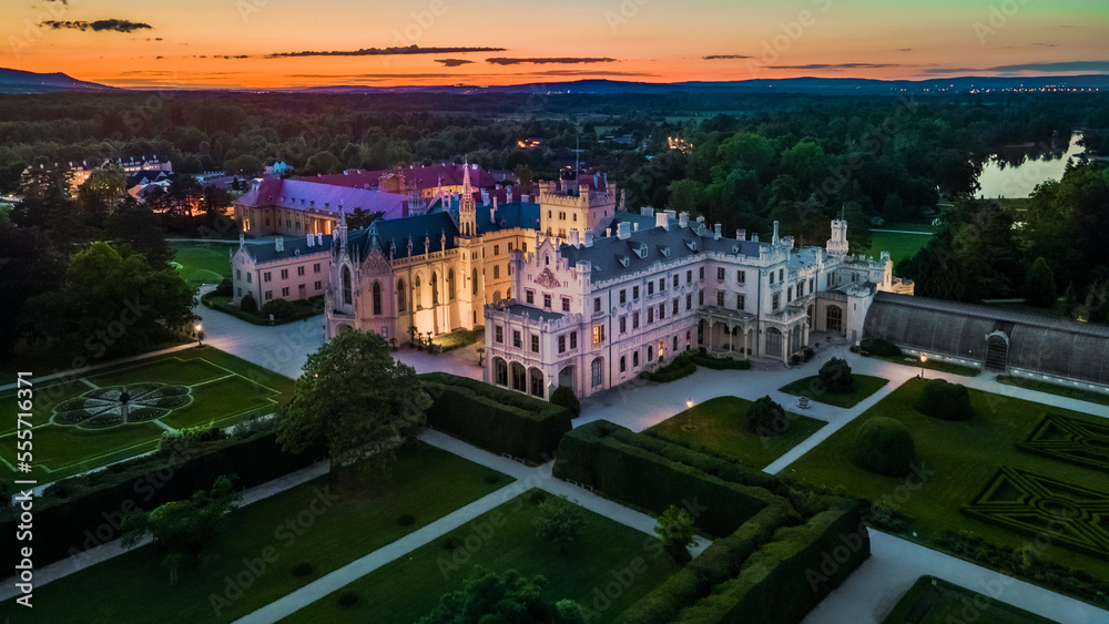 Lednice castle Stock Photo | Adobe Stock