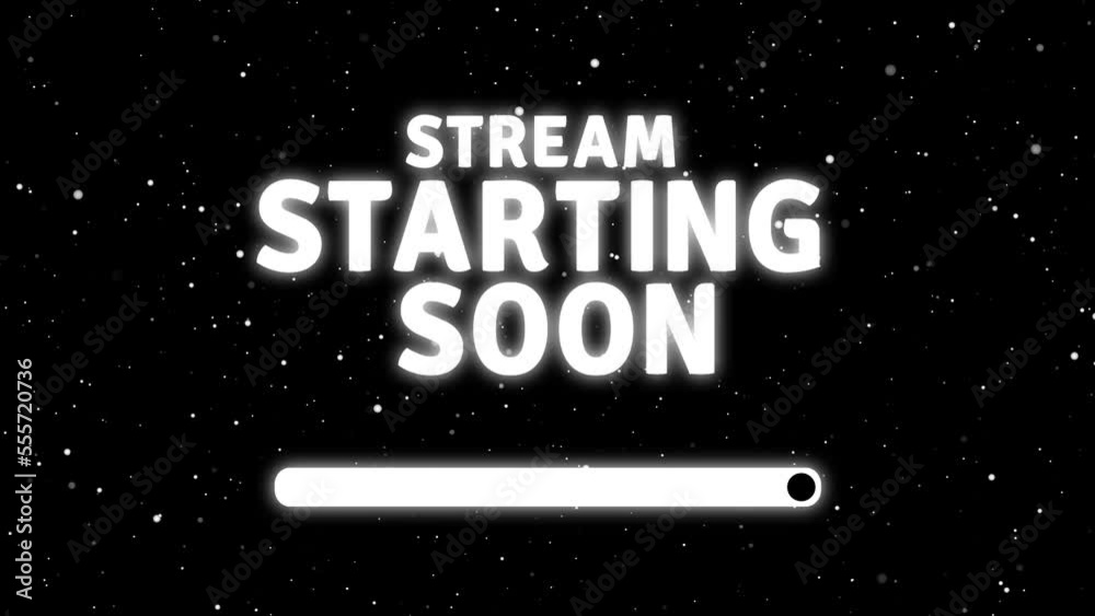 Animated stream starting soon motion graphic suitable for opening live ...