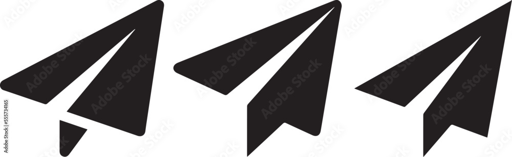 Origami aircraft in flat style. paper airplane, plane icon design ...
