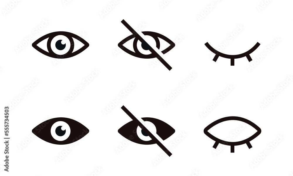 eye visible and invisible access icon collection view forbidden hidden ... eye visible and invisible access icon collection view forbidden hidden ...