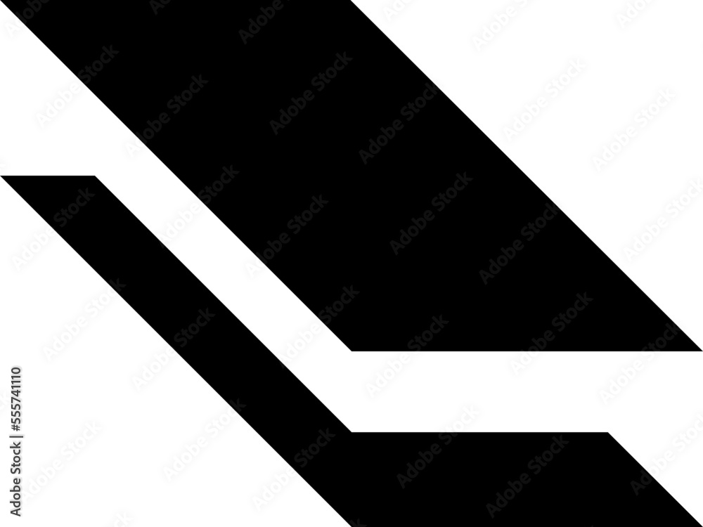 Black fill parallelogram layered icon Stock Vector | Adobe Stock
