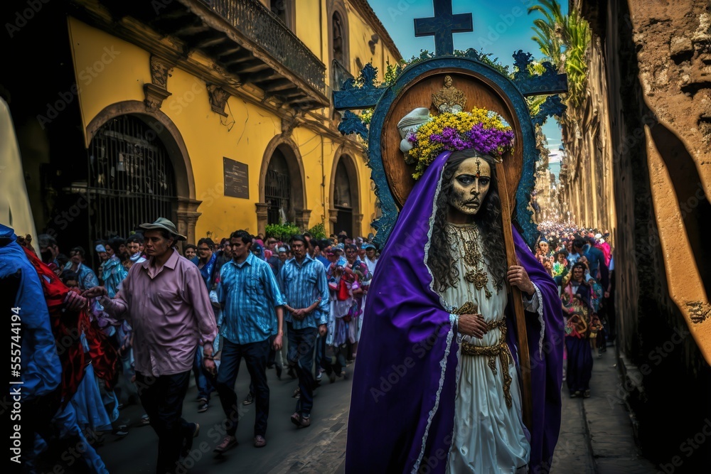 SEMANA SANTA, GUATEMALA, Holy Week procession of Semana Santa in ...