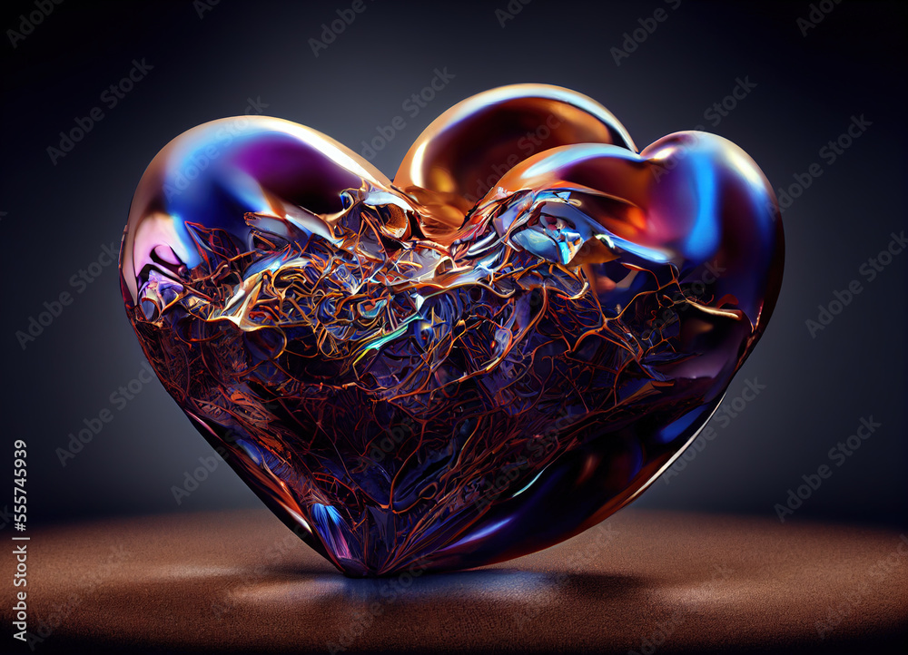 Beautiful Heart, Biomorphic, Hyperdetailed, Super-Resolution, MentalRay ...