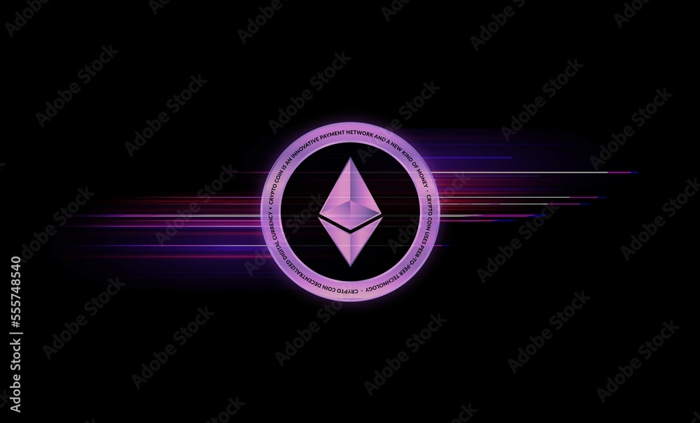 ethereum-eth virtual currency images. 3d illustrations. editorial image ...