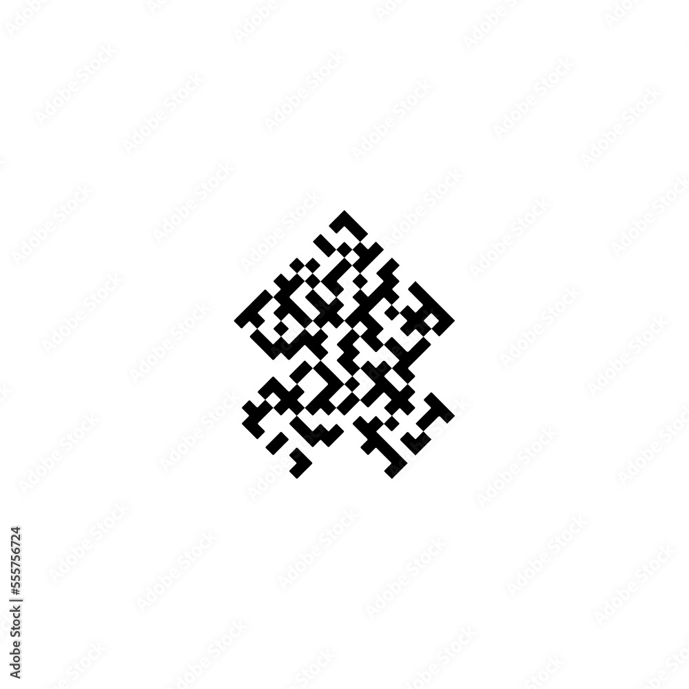 Pixel rocket icon. Simple style Pixel rocket poster background symbol ...