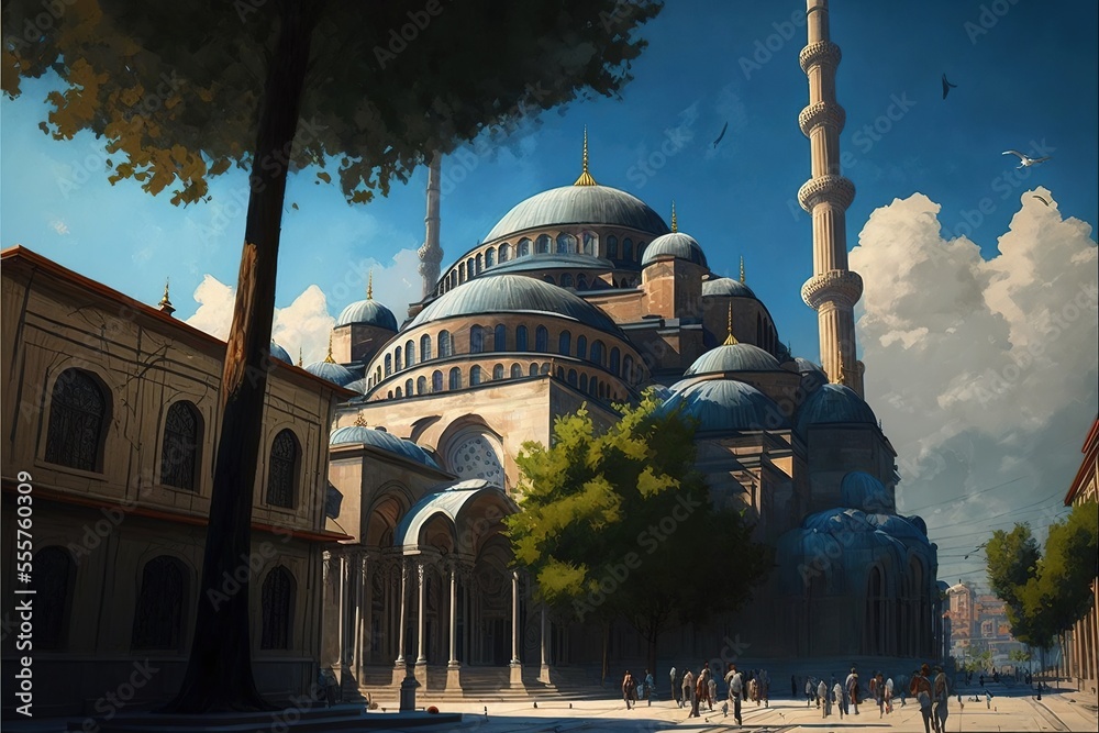 Turkish traditional arabic mosque architecture. Istanbul, Turkish art ...