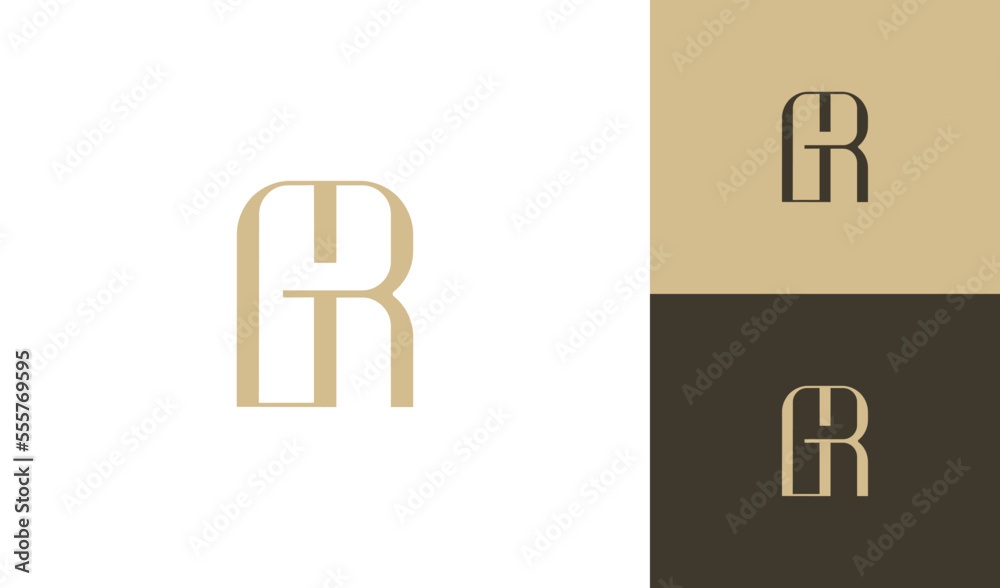 Luxury letter GR monogram logo design vector Stock Vector | Adobe Stock