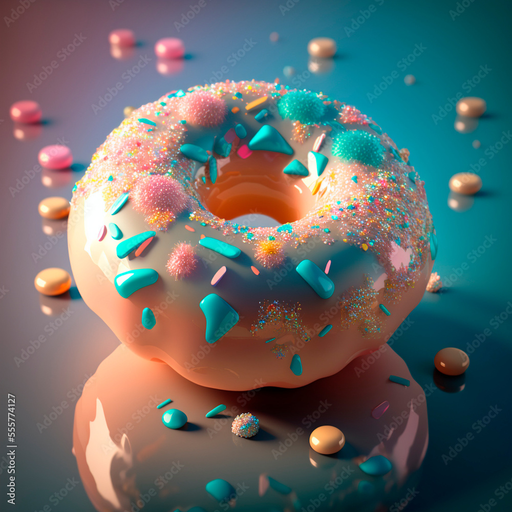 Colorful AI Donuts Stock Illustration | Adobe Stock