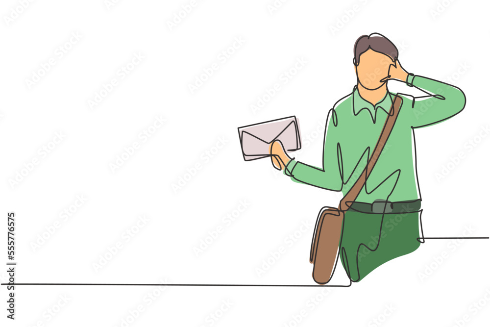 Postman Line Drawing