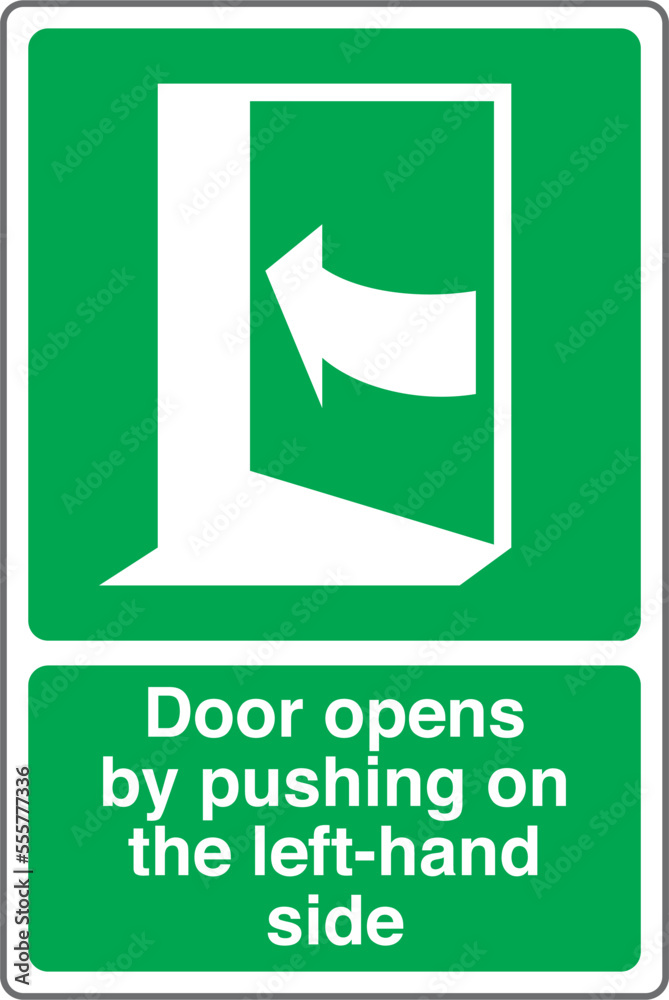 Emergency Safety Health Equipment Safe Condition First Aid Signs Door ...