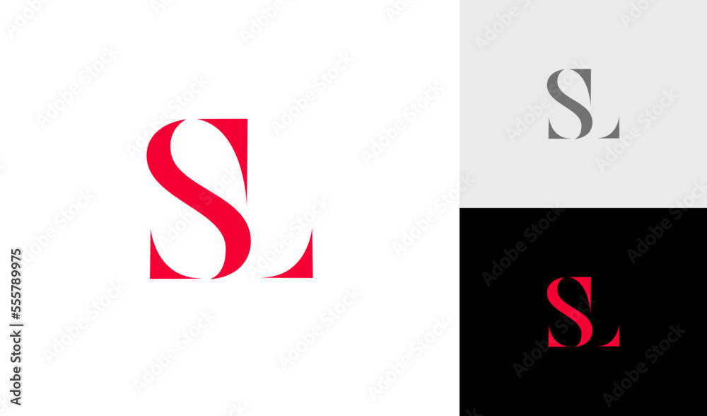 Letter SL monogram logo design vector Stock Vector | Adobe Stock