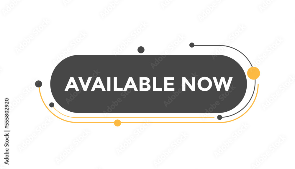Available now button web banner templates. Vector Illustration Stock ...