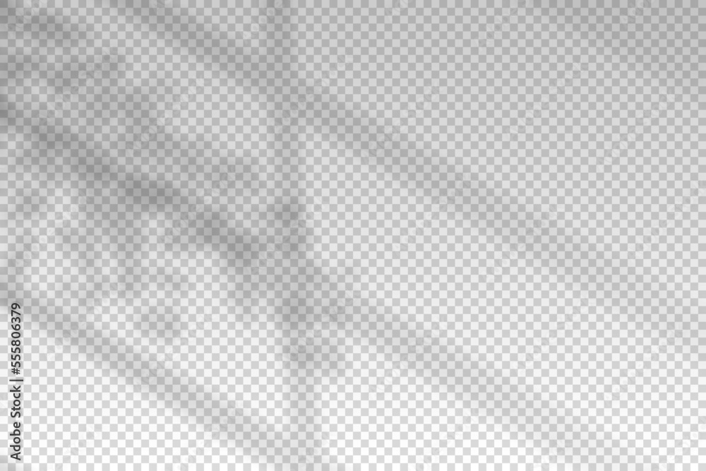 Shadow from light window. Overlay shade blinds. Reflect sun leaf on ...