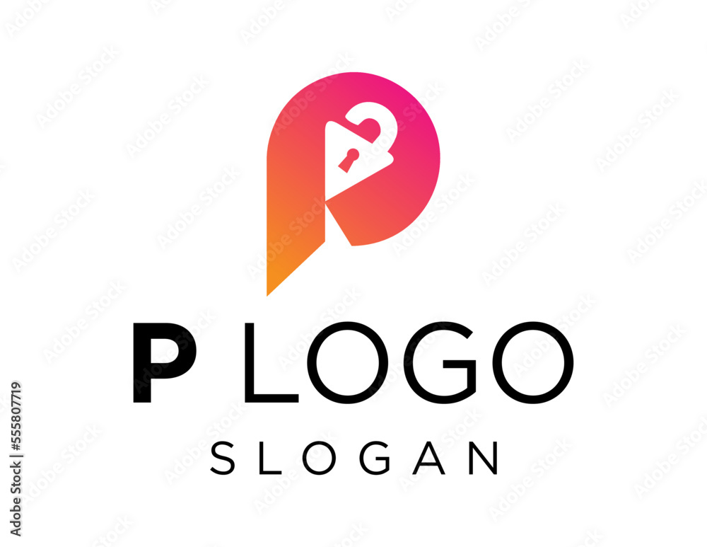 Logo about P Letter on white background. created using the CorelDraw ...