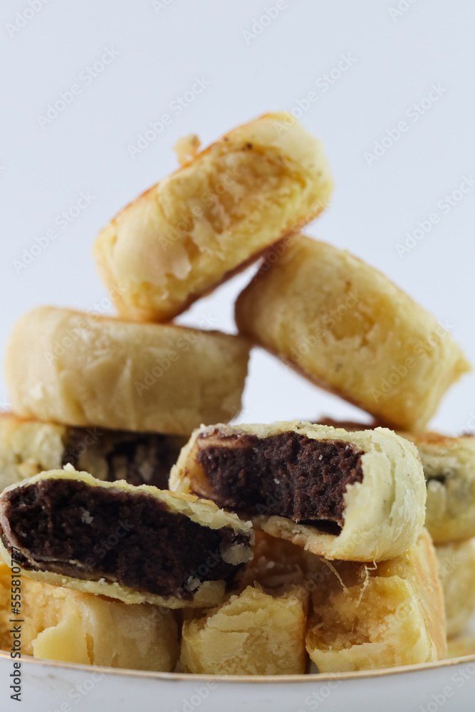 Bakpia Pathok. Yogyakarta traditional cake. steamed cakes. there are ...