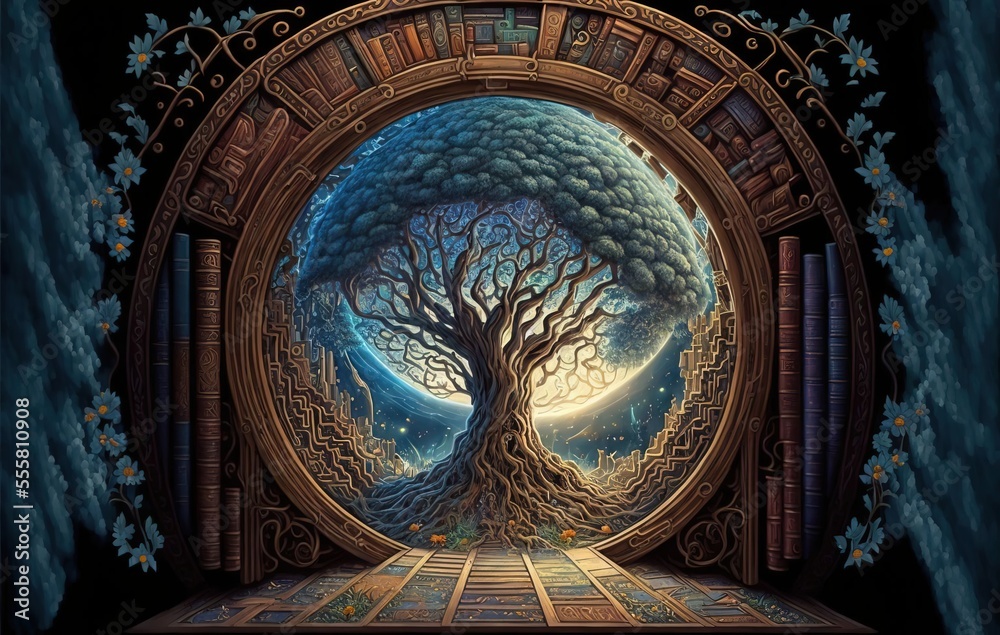 4K resolution or higher, hope in a circular masterpiece, tree of life ...