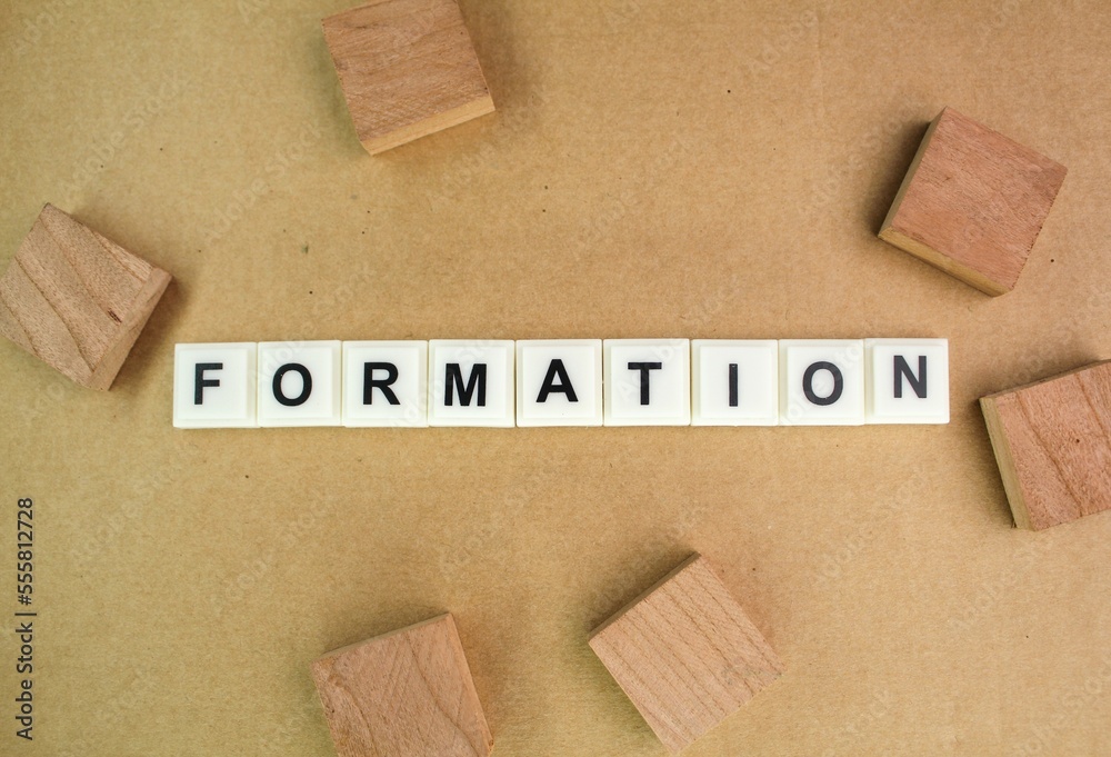 letters of the alphabet with the word formation. the concept of ...