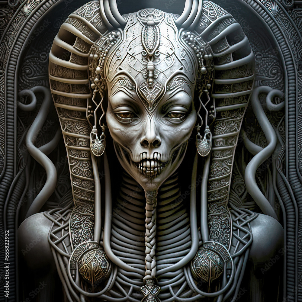 Relief Sculpture of The Alien Goddess of The Dead - Science Fiction ...