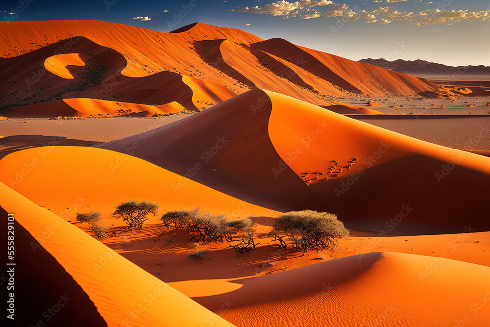 Namibia's Namib Naukluft National Park has a stunning scene of orange ...