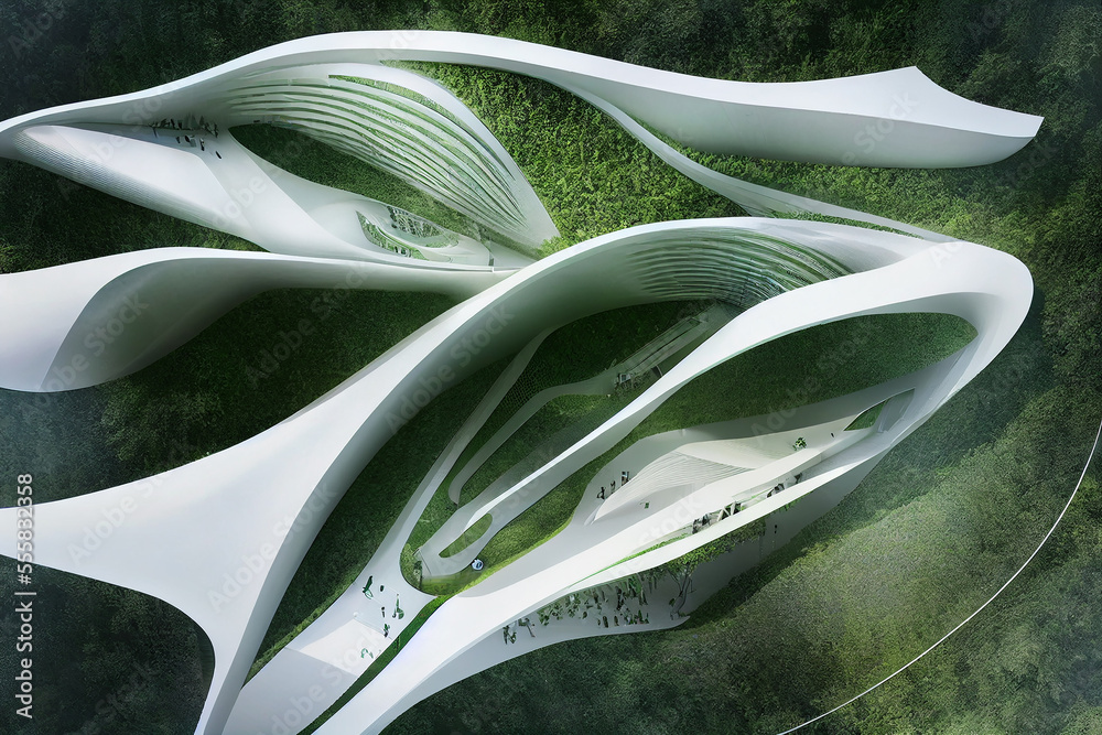 Architecture concepts design with the Futuristic healthy environment ...