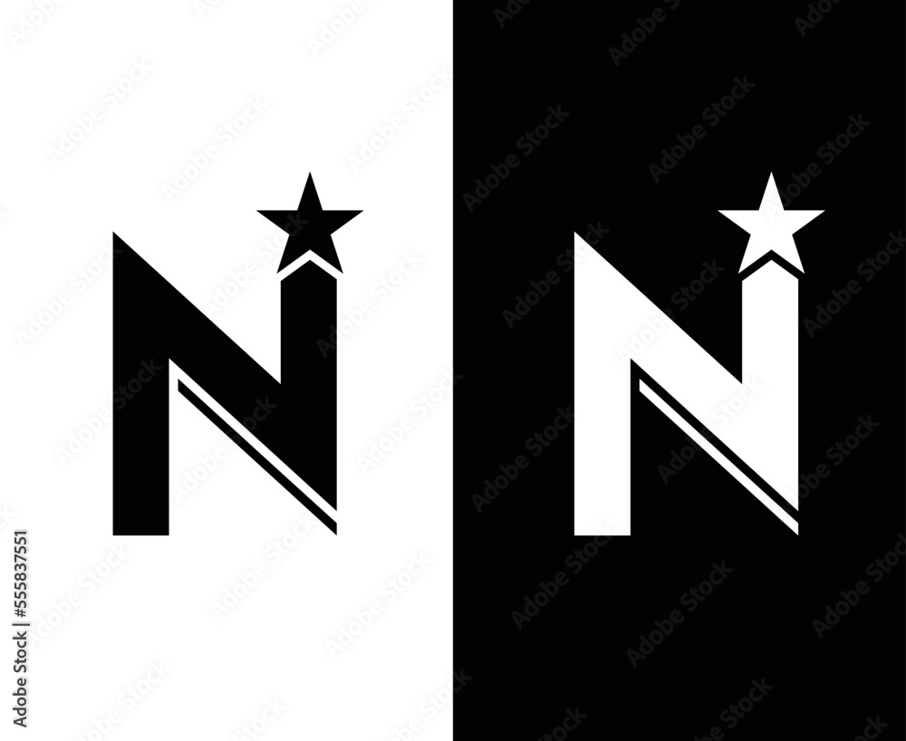 Star with letter N. Stock Vector | Adobe Stock