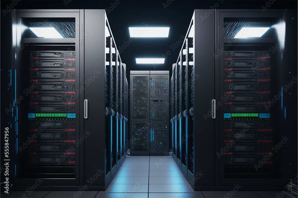 server room background, Generated AI Stock Illustration | Adobe Stock