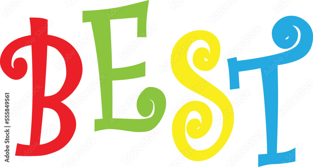 Best word vector image or clip art. Stock Vector | Adobe Stock