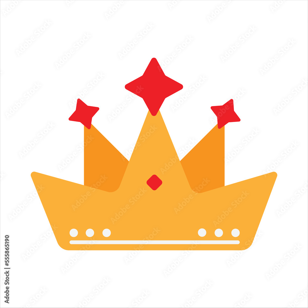 Cute Cartoon Crown Illustration Stock Vector | Adobe Stock