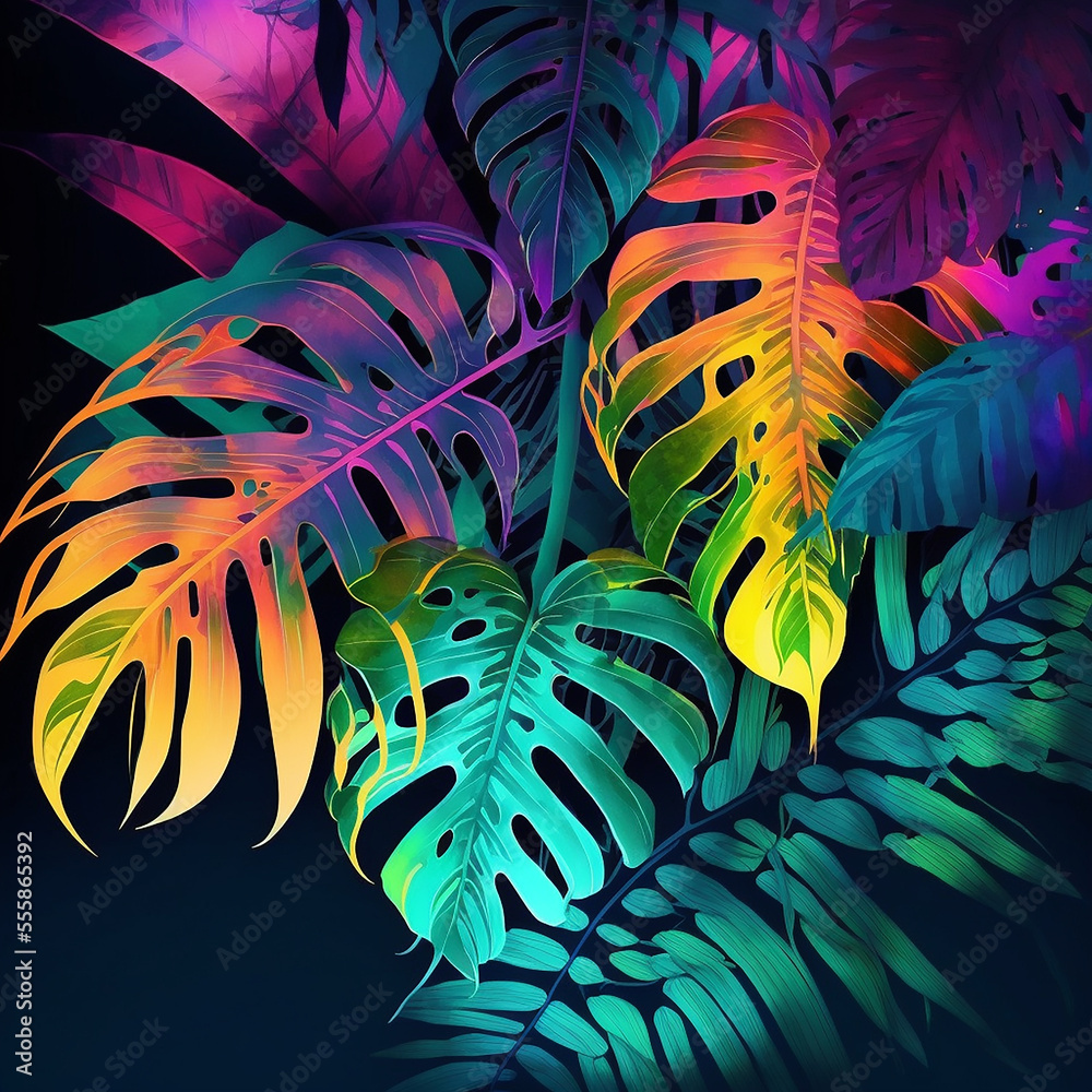 Colorful Tropical Leaves