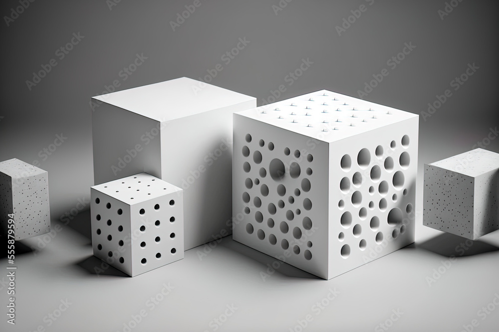 Aerated lightweight gypsum building blocks that are ready for wall ...