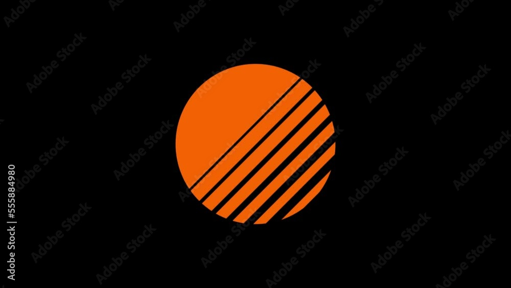 Vidéo Stock Orange retrowave, synthwave, vaporwave seamless loop ...