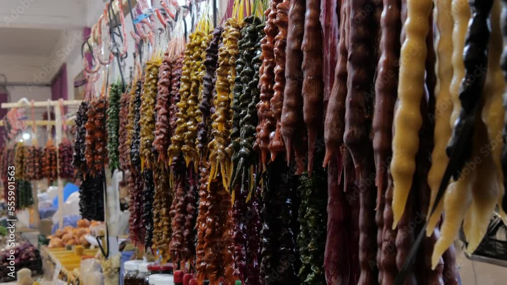 Vegetable market in Batumi. People trade at the local market in Batumi ...