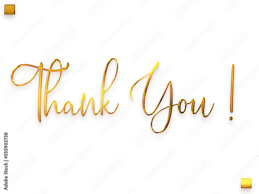 Thank You ! Transparent PNG Gold Stylish Alphabetical Text Stock ...