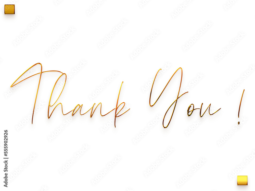 Thank You ! Transparent PNG Gold Alphabetical Typography Text Stock ...