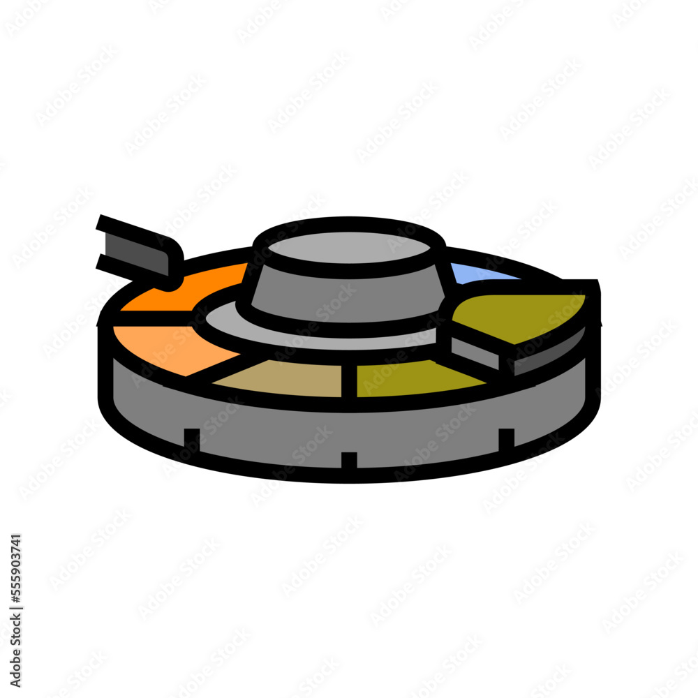 copper smelter cast anodes color icon vector. copper smelter cast ...
