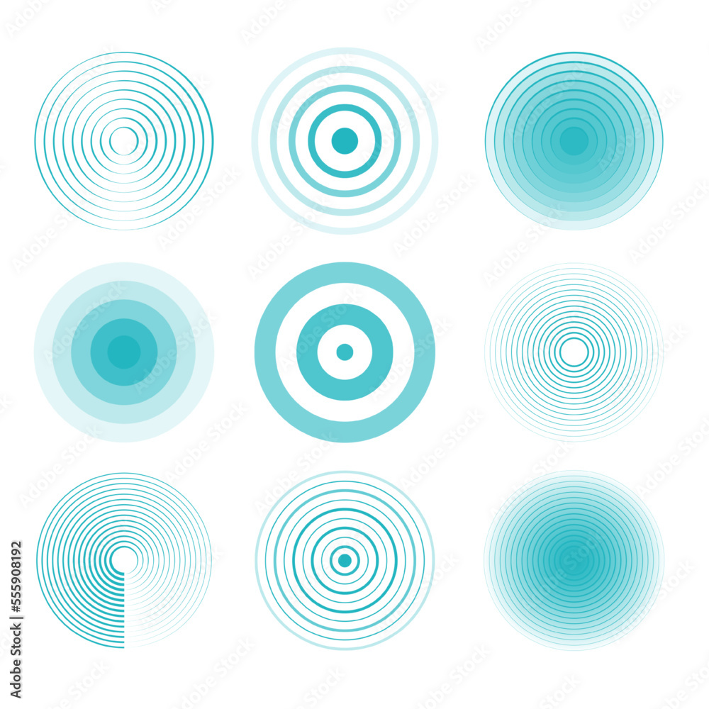 Abstract rings sound wave, identification process, sound wave wallpaper ...