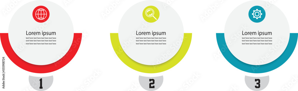 Neuromorphic Infographic Elements vector design template. Can be used ...