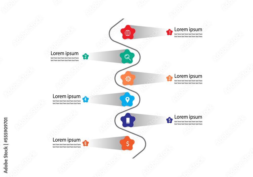 Neuromorphic Infographic Elements vector design template. Can be used ...