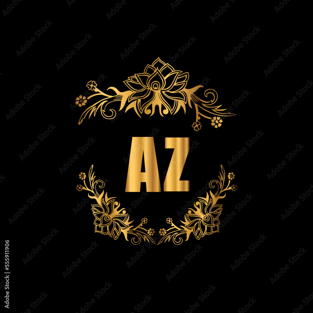 AZ Luxury Letter Initial with Crown logo Vector, Great Luxury Logo ...