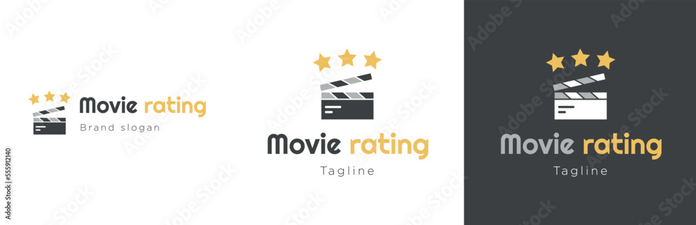 Vecteur Stock Movie rating logo design set, cinema rating symbol, film ...