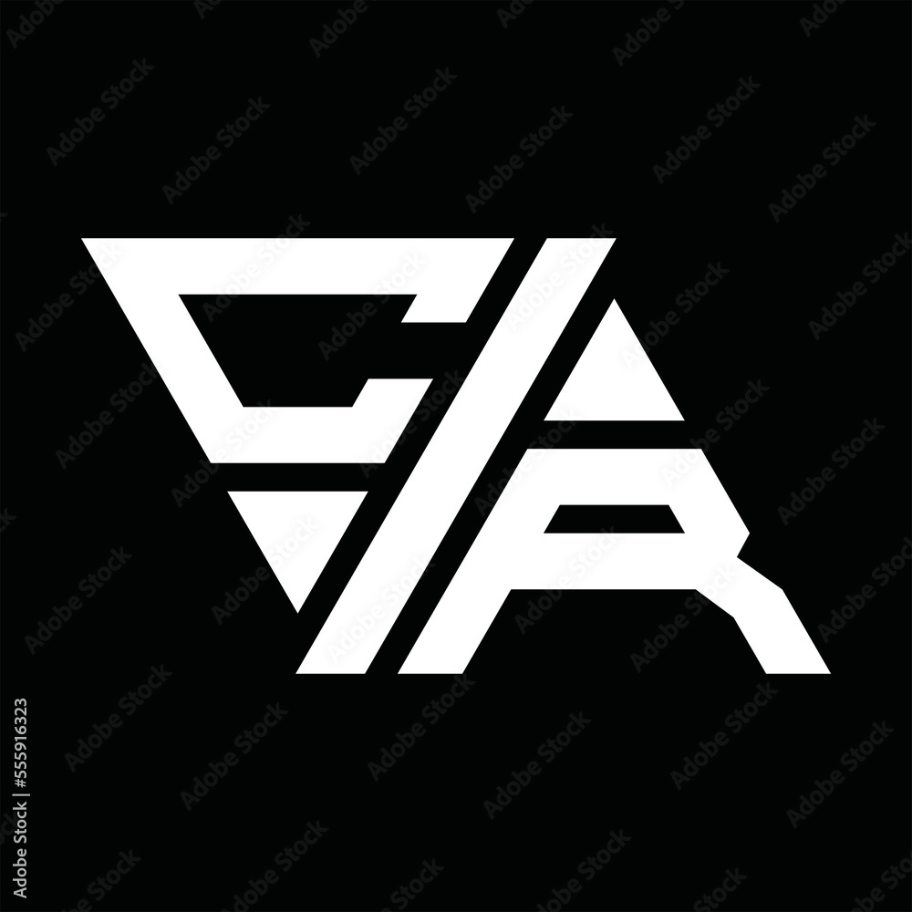 CR Logo monogram triangle two side images design template Stock Vector ...