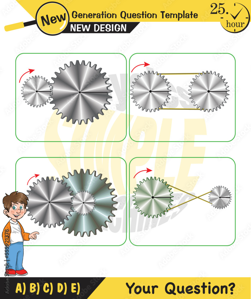 Physics, Simple machines, pulleys, gears, next generation question ...
