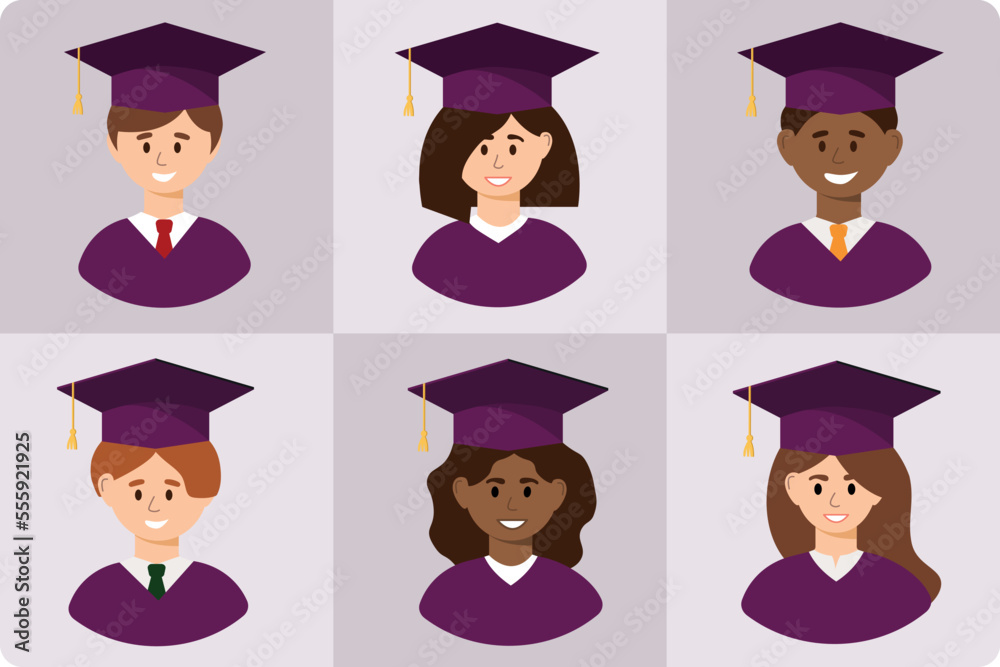 Students boys and girls of different races, nationalities and skin ...